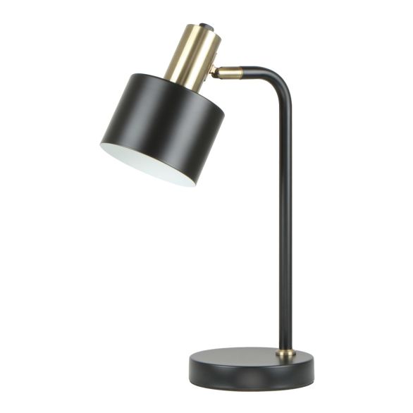 CLA Flotar Interior Cylinder Iron Shade with Antique Brass Highlight ...