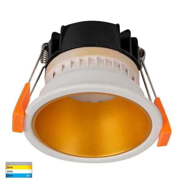 HV5529T-WG_HAVIT Gleam White with Gold Insert Tri Colour Fixed Deep LED ...